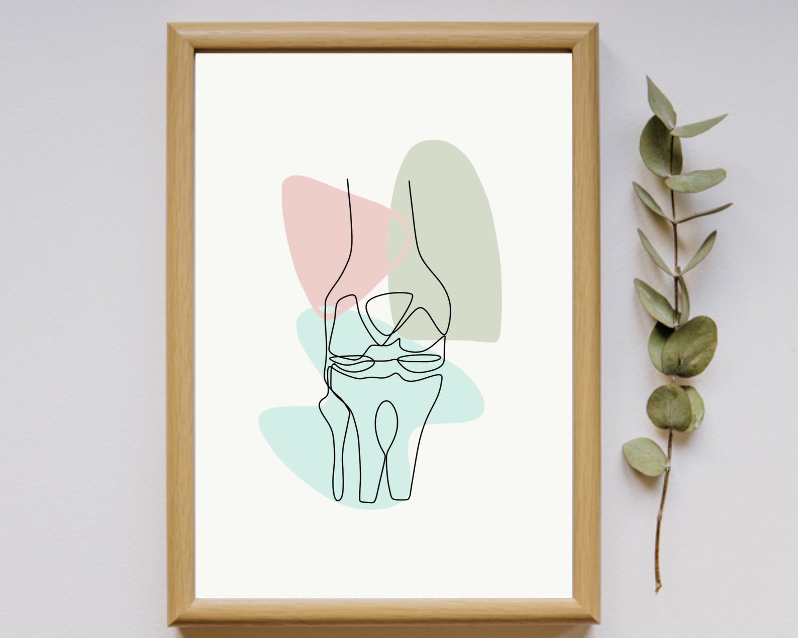 Knee Anatomy Printables Minimalist Abstract Line Art - Etsy