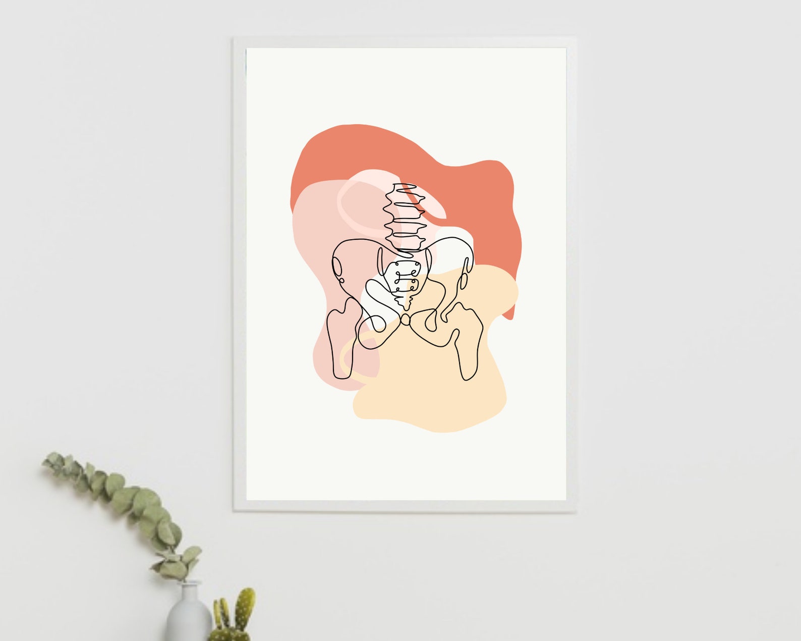 Pelvis Printable Updated Pelvic Bone | Line Art Anatomy Illustration ...