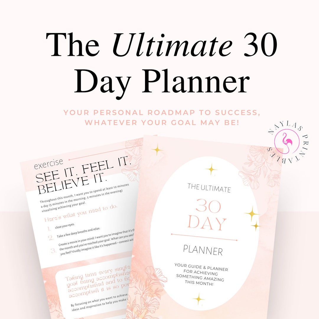 30 Day Goal Planner, 2023 Goals, Productivity Planner, Goal Action Plan ...