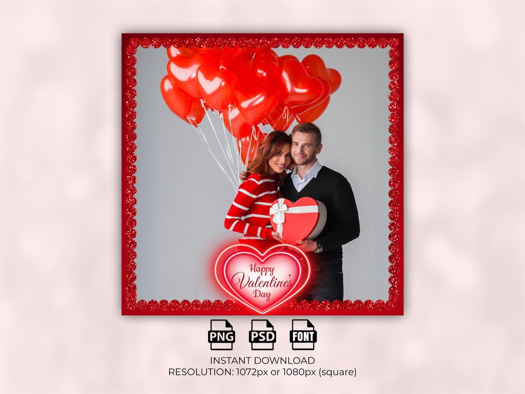 360 Photo Booth Valentine's Day Overlay, 360 Videobooth Happy Valentine ...