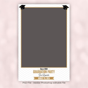 4x6 Graduation Photo Booth Template, 4x6 Portrait Graduation Party ...