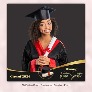 Graduation 360 Photo Booth Overlay, 360 Photo Booth Template Graduation ...