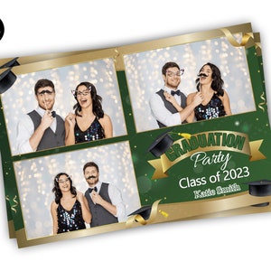 Gold & Green Graduation Template - 4x6 Photobooth Layout Graduation ...