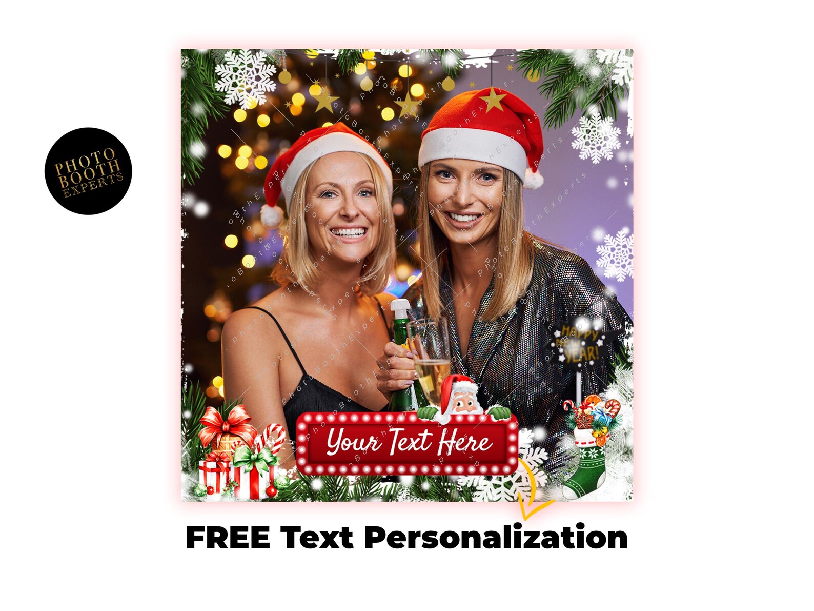 360 Photo Booth Christmas Overlay, Merry Christmas 360 Videobooth ...