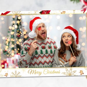 Christmas Photo Booth Template: 4x6 Merry Christmas Frame (digital ...
