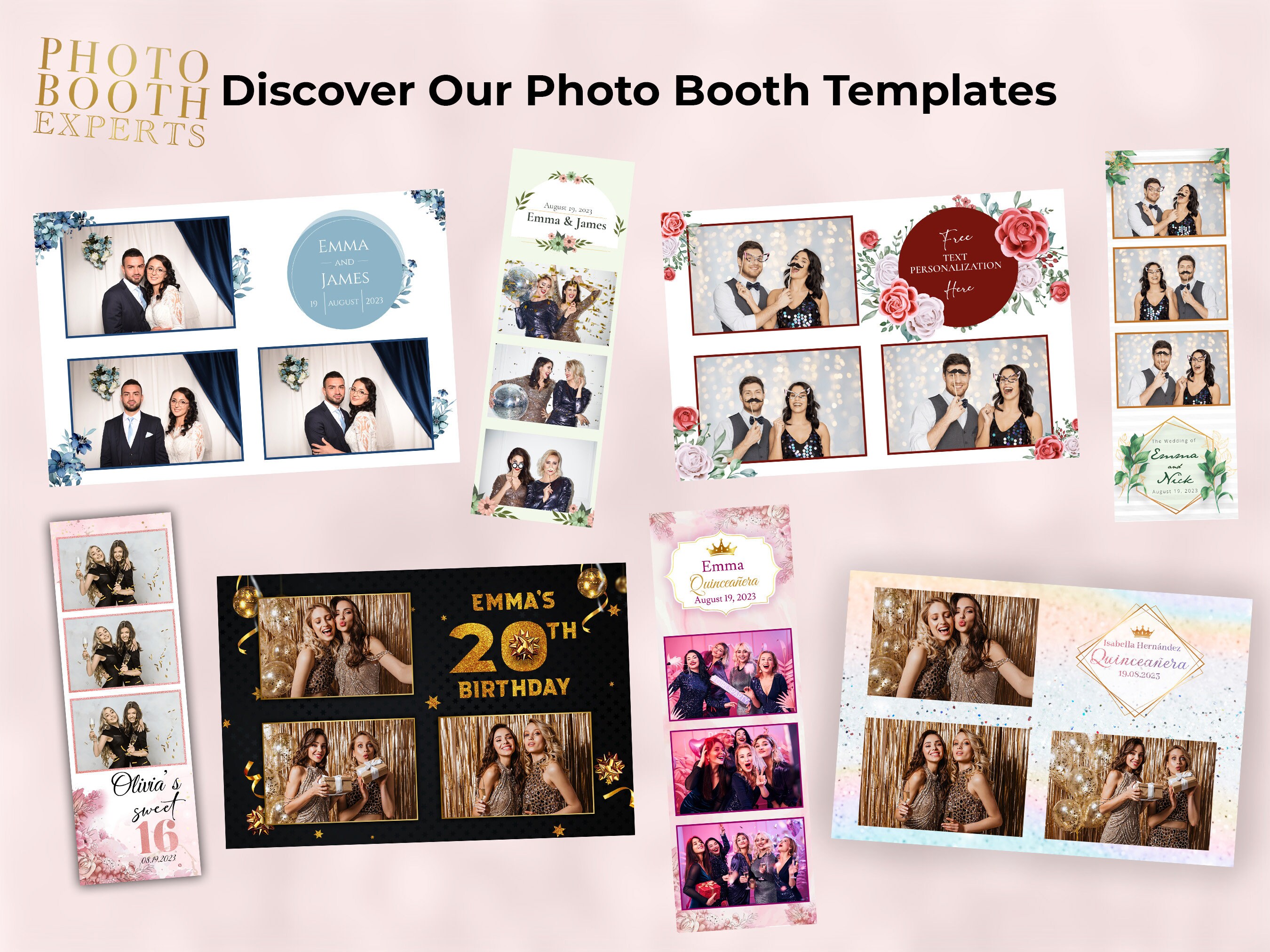 360 Photo Booth Overlay for Wedding Gold 360 Spinner Booth - Etsy