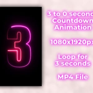 3 Seconds Countdown Animation Mirror Booth 1080x1920px Countdown Timer ...
