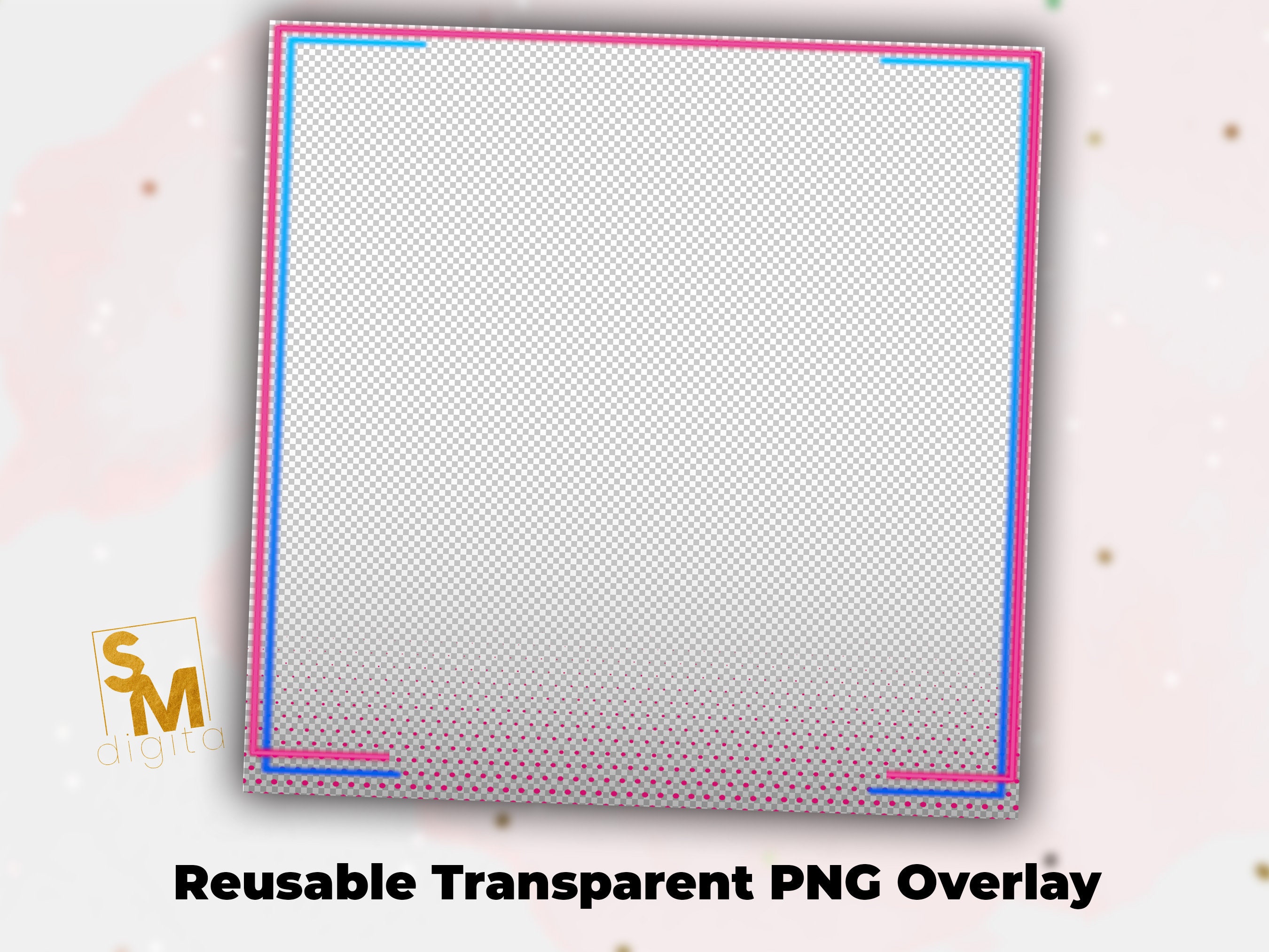 Neon 360 Spinner Overlay 360 Photo Booth Neon Party Template 360 ...