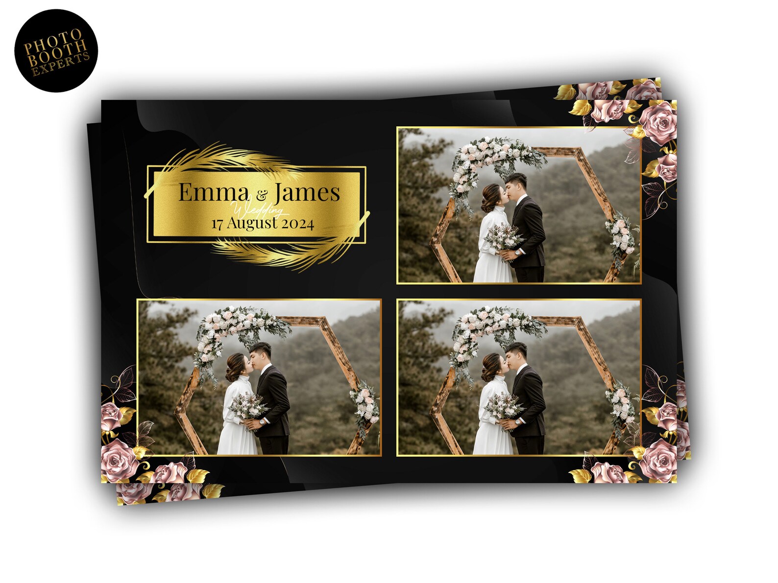 Wedding Photo Booth Frame, 4x6 Photo Booth Wedding Template, Luxury ...