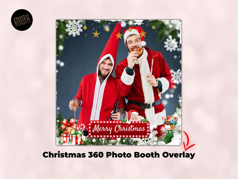 360 Photo Booth Christmas Overlay, Merry Christmas 360 Videobooth ...