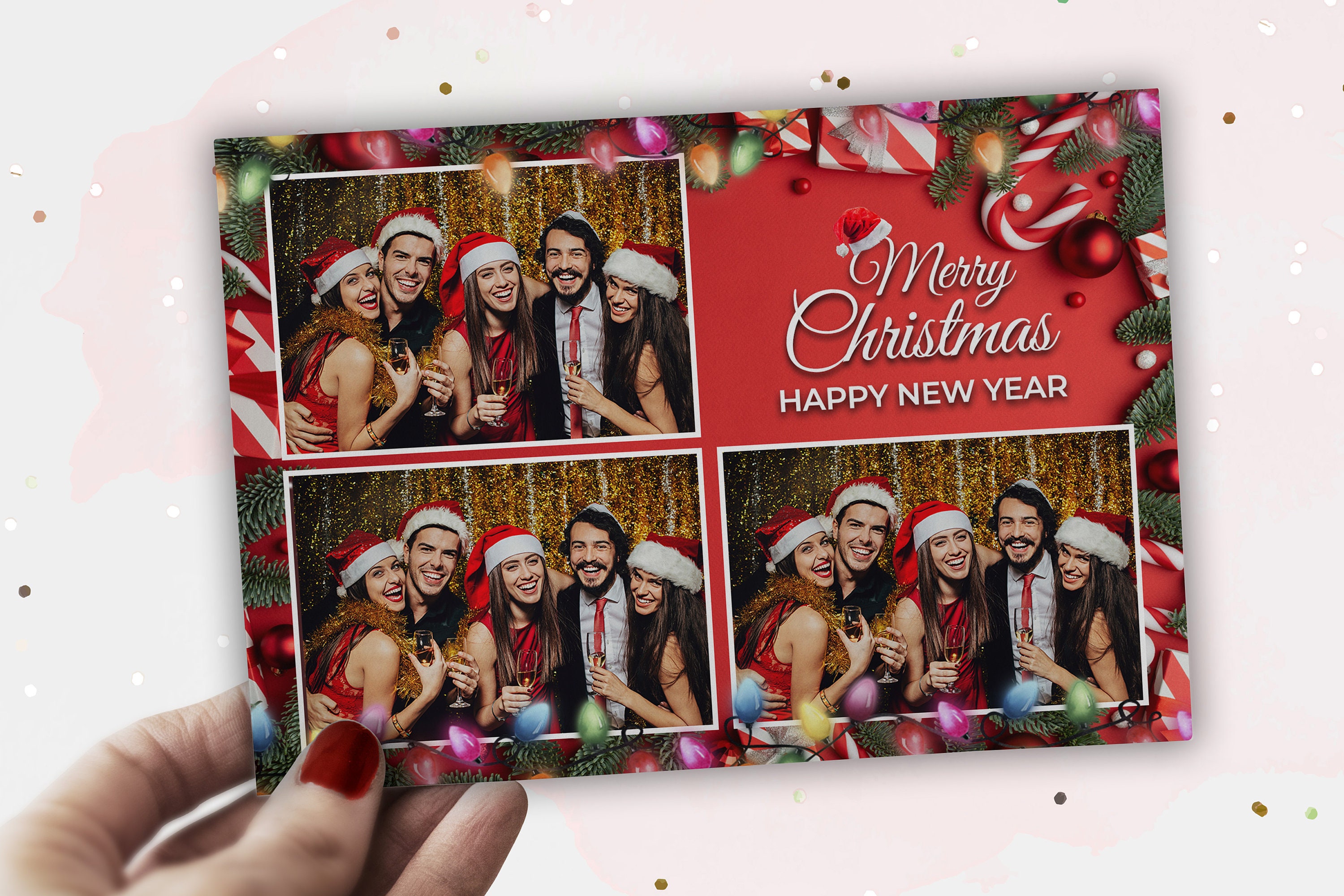 Christmas Photo Booth Template - 4x6 Photo Booth Christmas Design ...