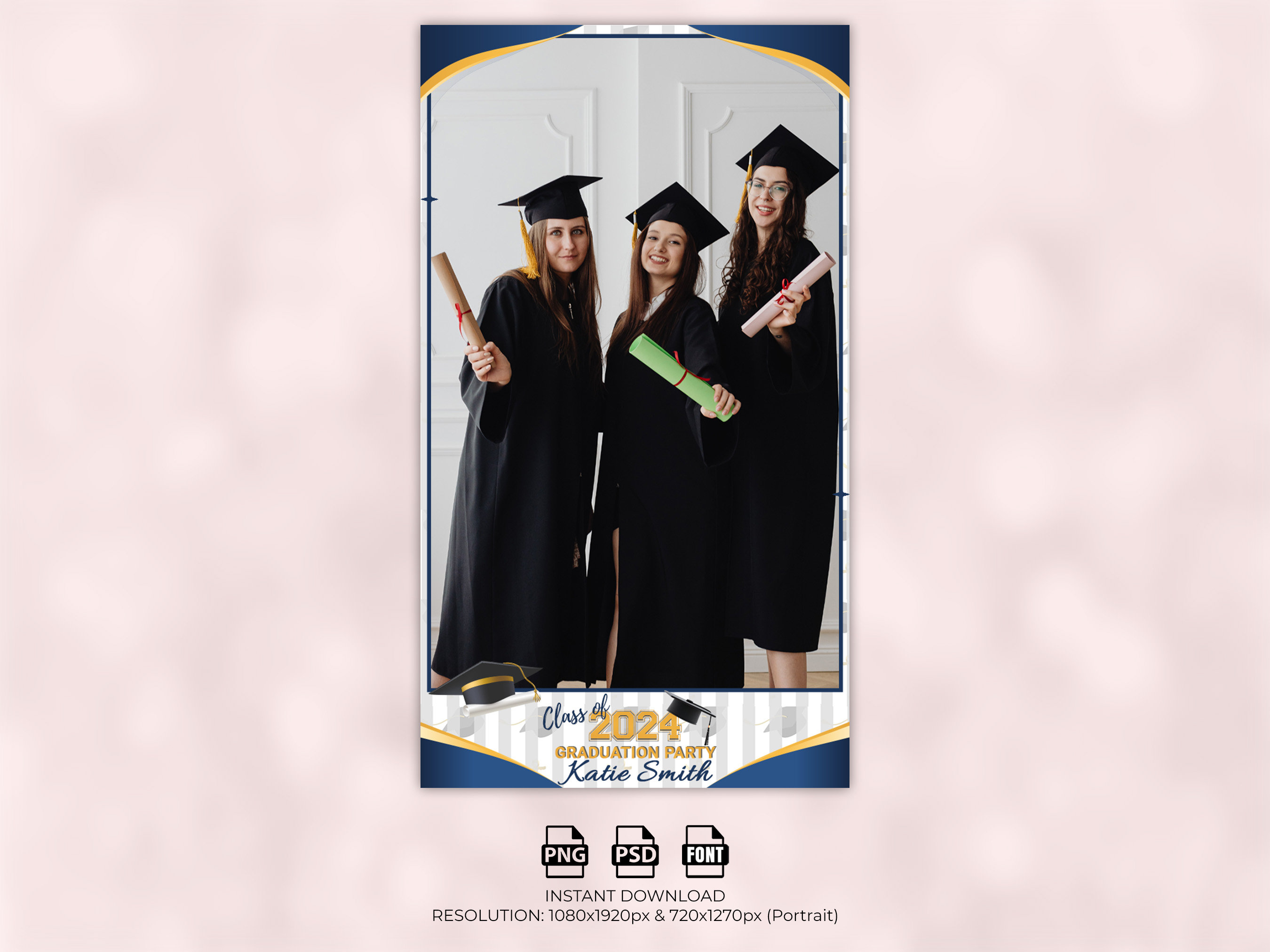 Graduation 360 Photo Booth Overlay, Video Booth Graduation Template ...