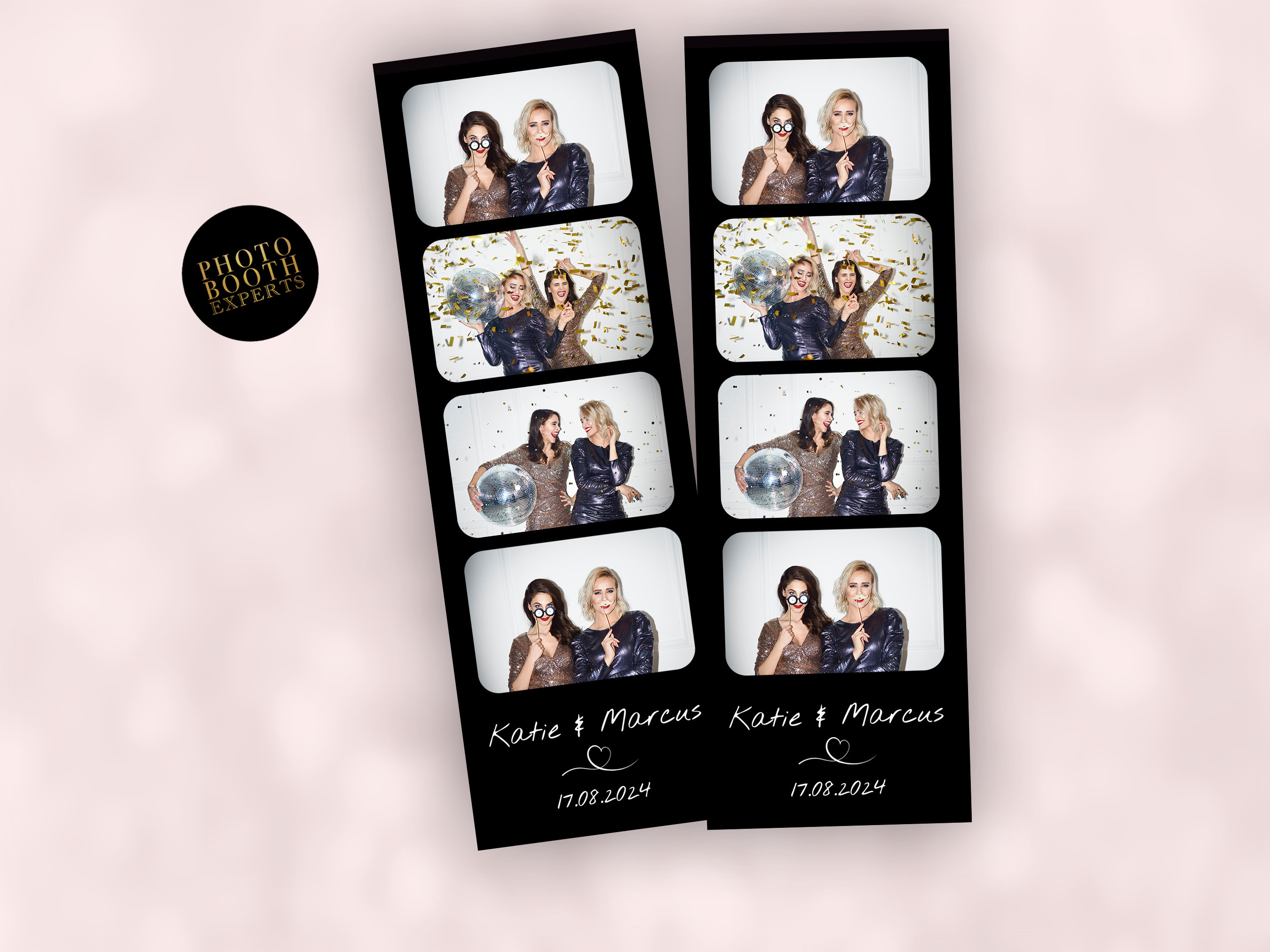 2x6 Photo Booth Template, 2x6 Photo Strips Design, 2x6 Wedding Photobooth Frame, 2x6 Minimalist ...