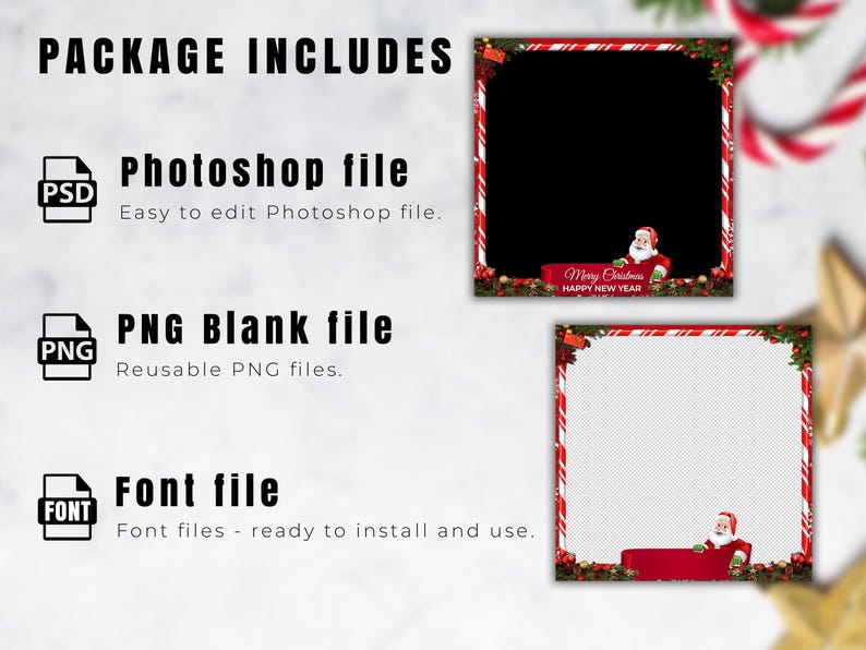 Christmas Holidays 360 Photo Booth Overlay, 360 Video Booth Christmas ...
