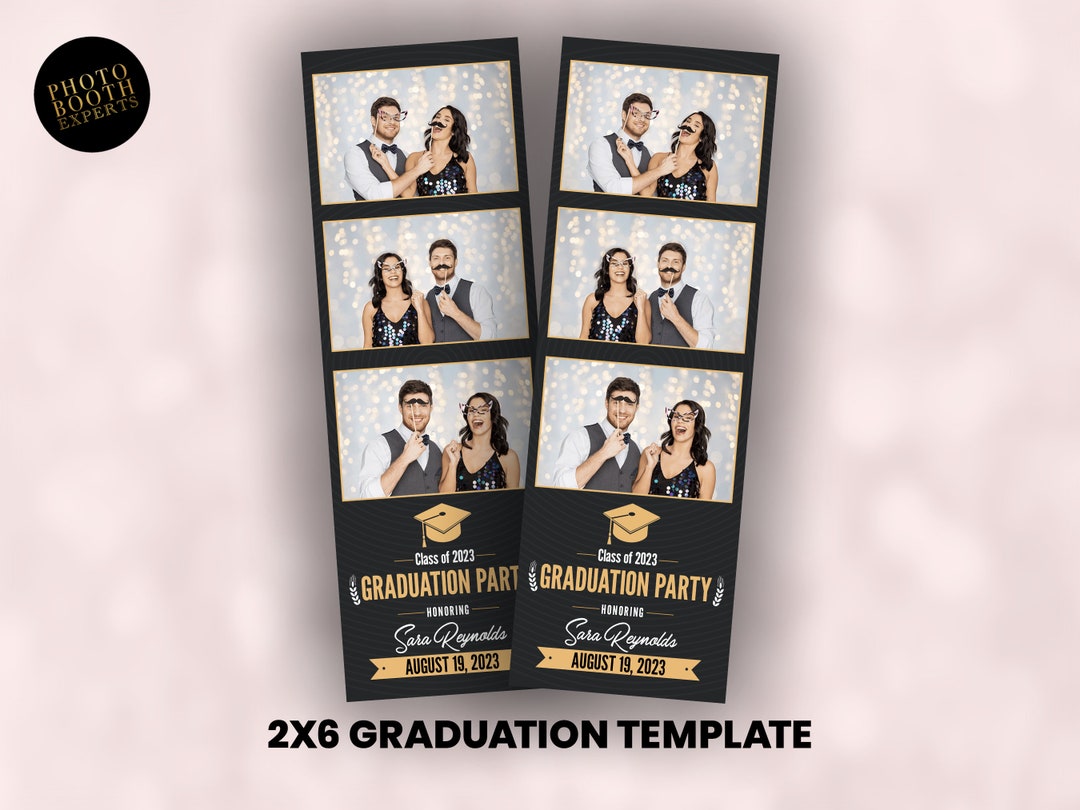 Graduation Photo Booth Template: 2x6 Photo Strips (PSD File) - Etsy