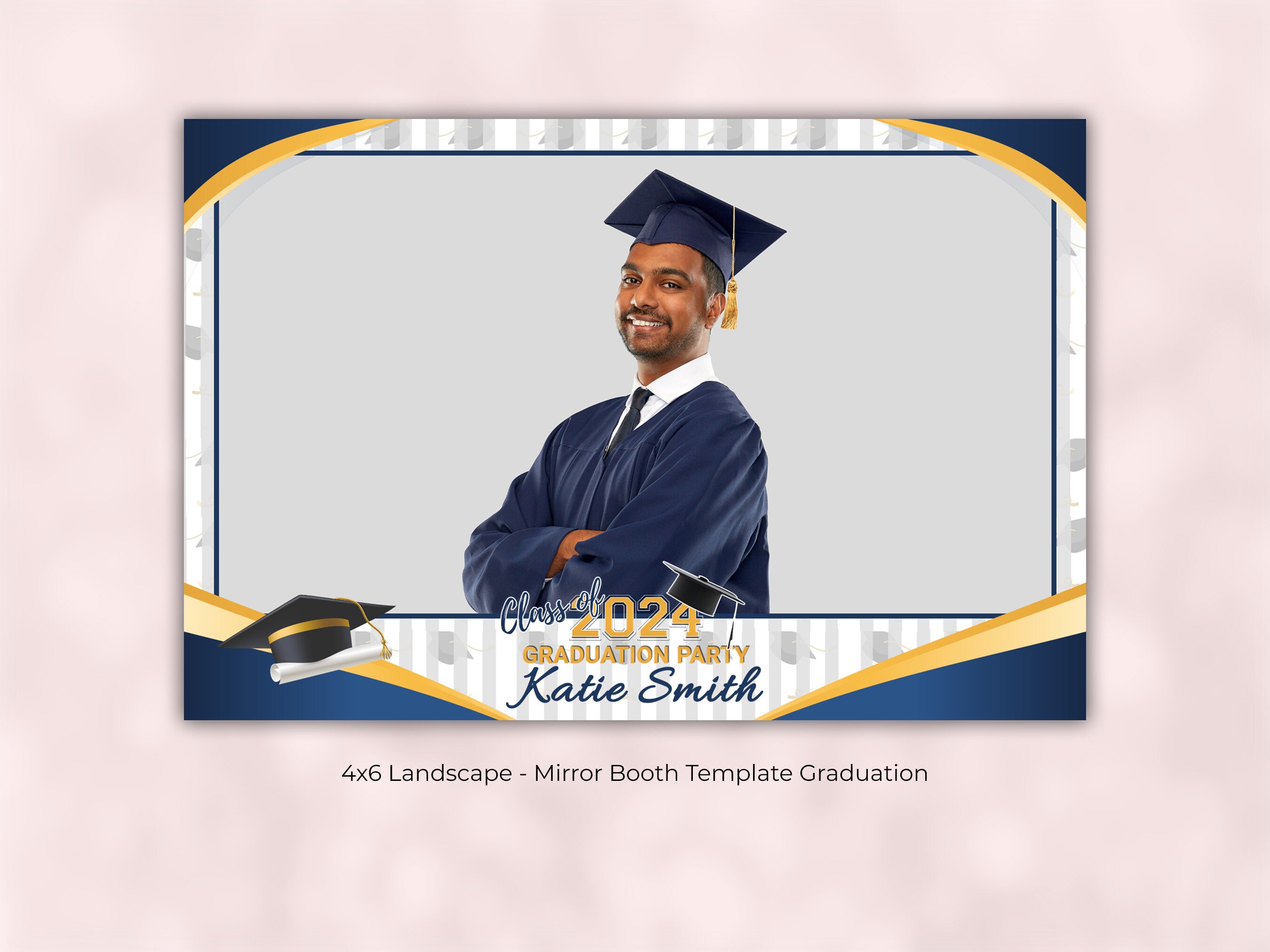 4x6 Prom Photo Booth Overlay, 4x6 Landscape Graduation Party Photobooth ...