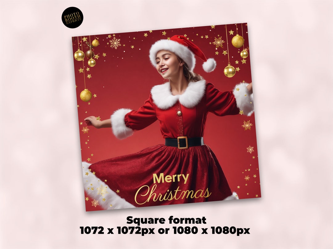 360 Photo Booth Overlay for Christmas - 360 Video Booth Overlay Frame ...