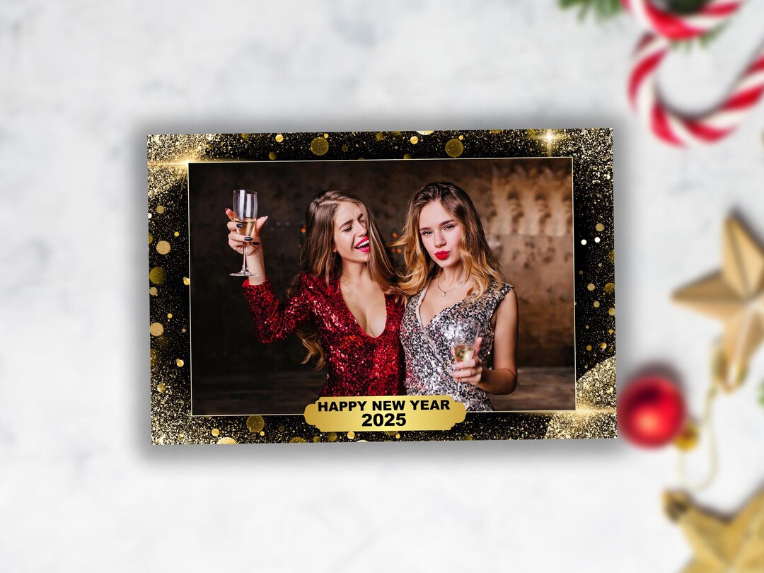 New Year Photo Booth Template | 2025 New Year Photobooth Frame, 2025 ...