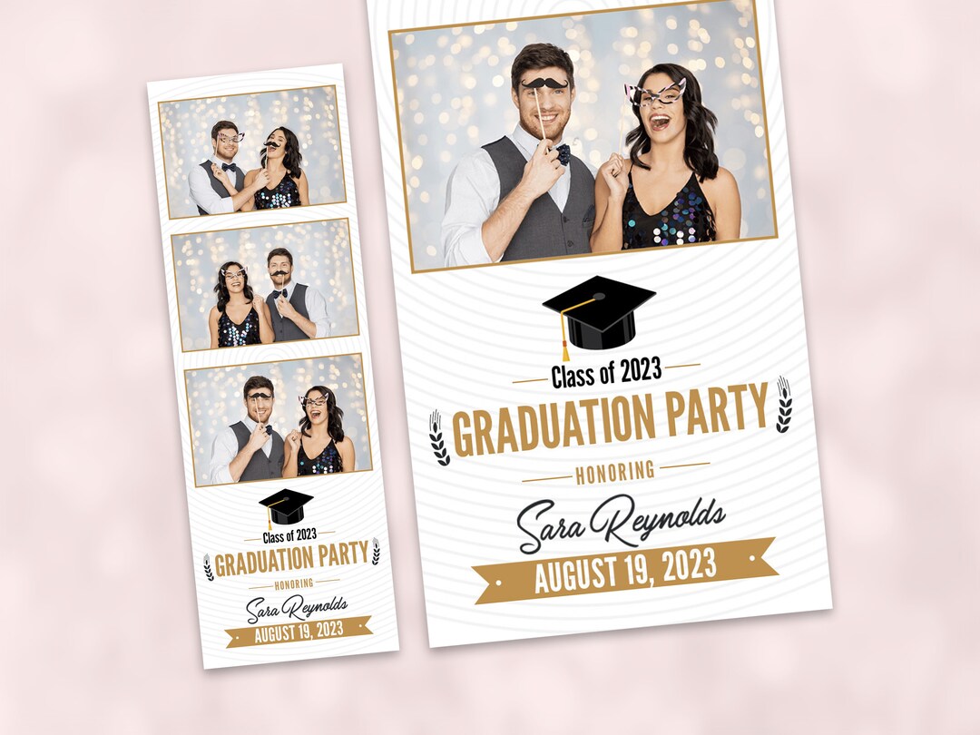 Graduation Photo Booth Template: 2x6 Prom Party Layout (PSD File) - Etsy