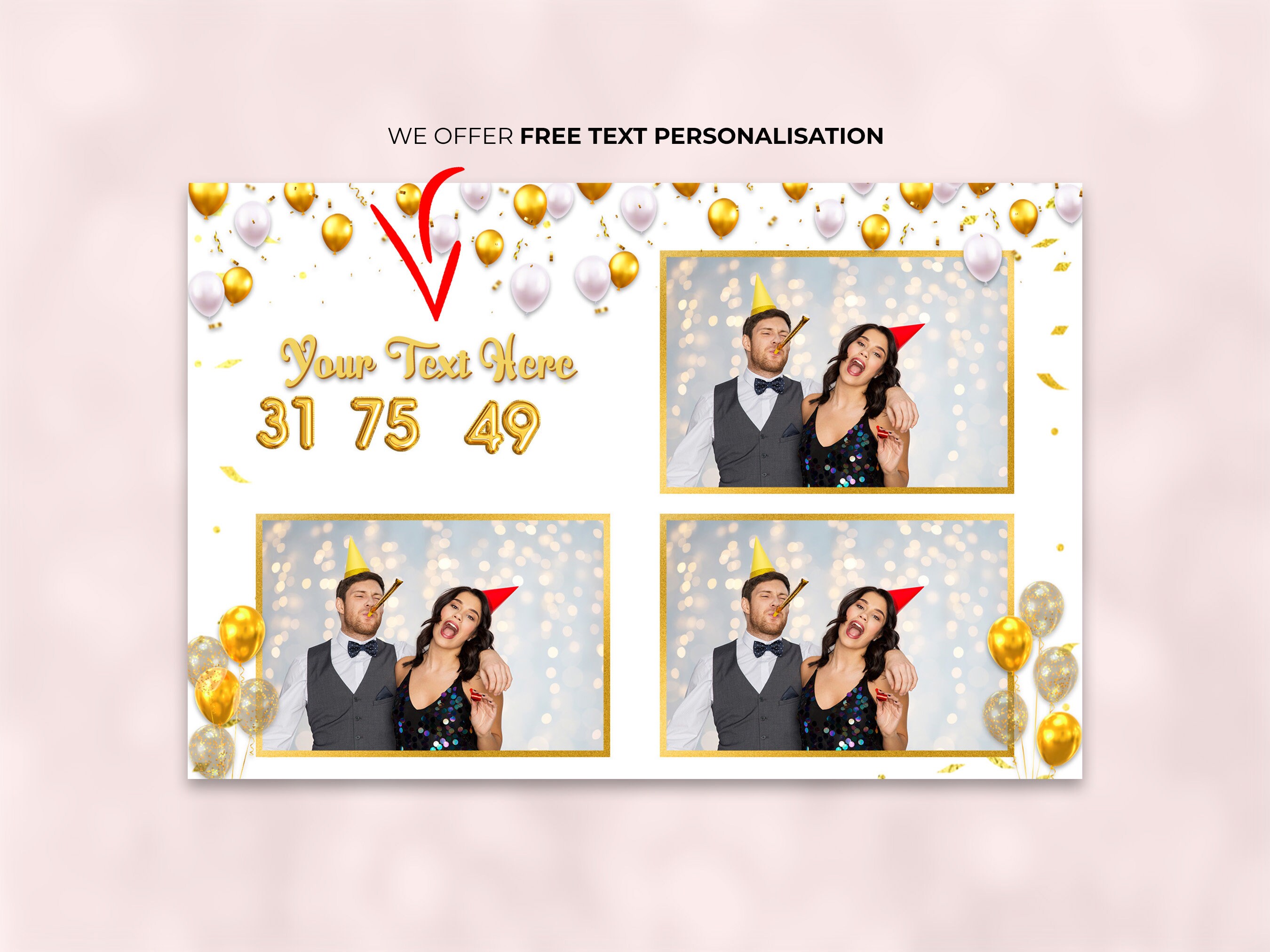 4x6 Photo Booth Template Birthday, 4x6 Photobooth Frame Birthday ...