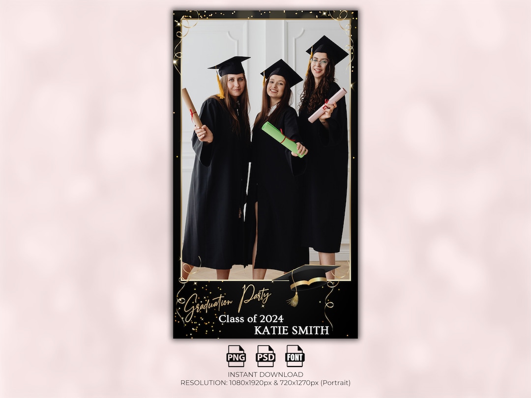Graduation 360 Photo Booth Overlay, 360 Video Booth Graduation Template ...
