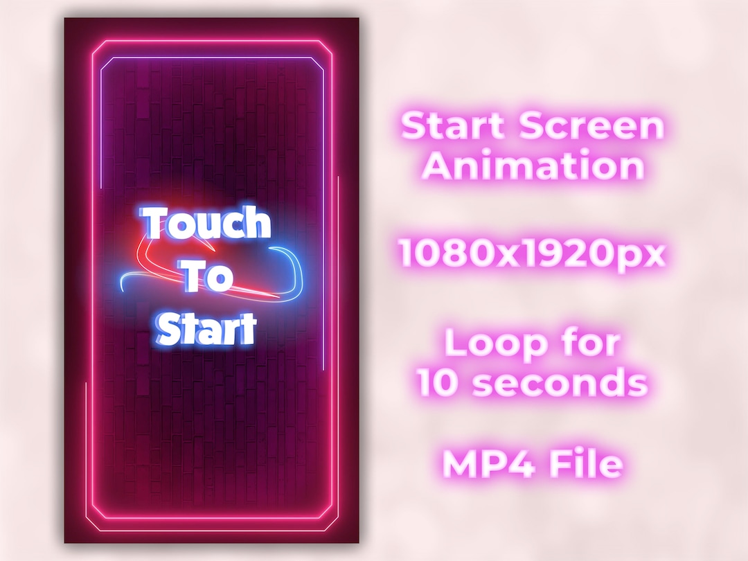 Mirror Booth Touch to Start Animation - Neon Start Screen Animation for ...
