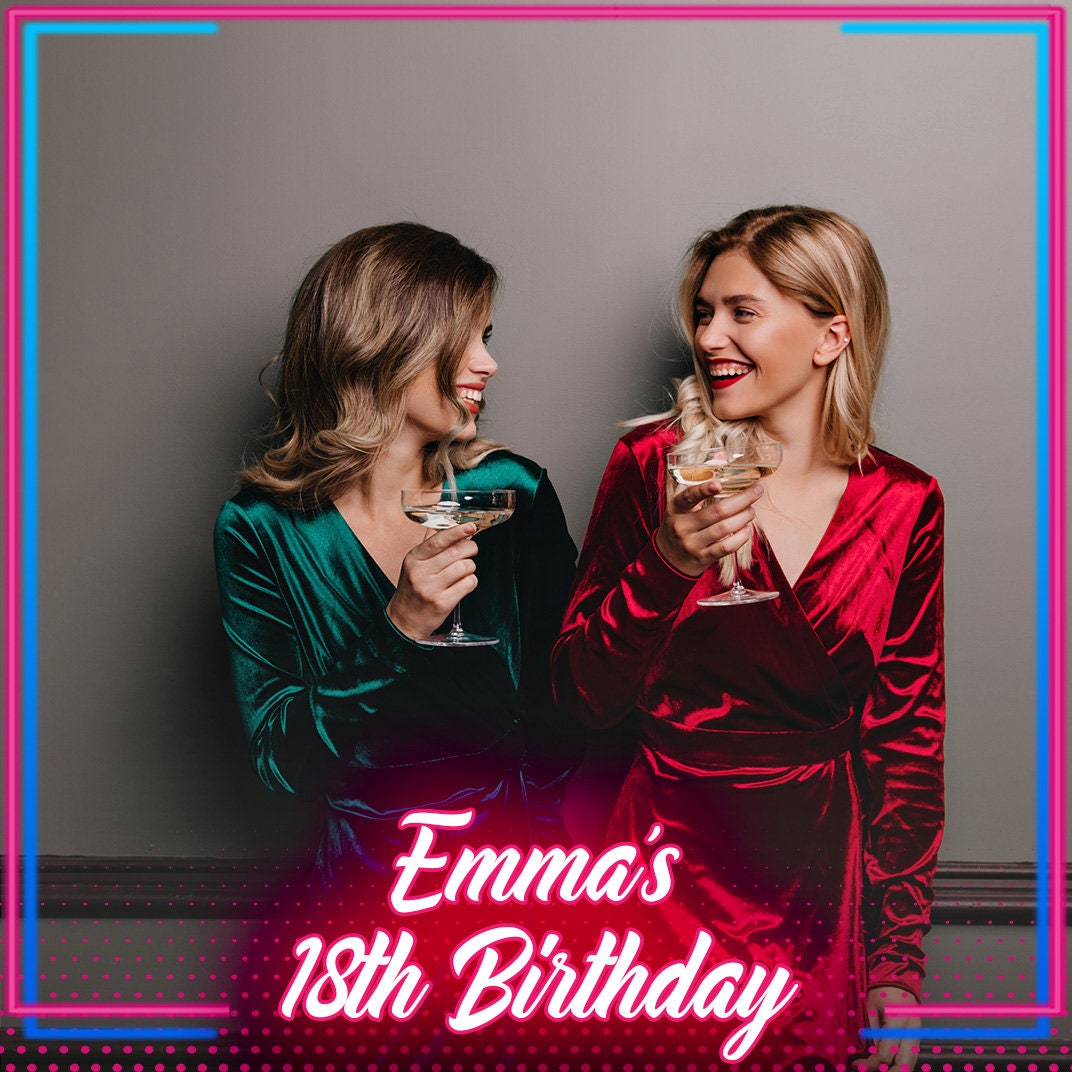 Neon 360 Spinner Overlay 360 Photo Booth Neon Party Template 360 ...