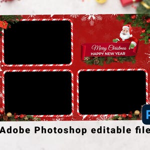 Christmas Mirror Booth Template - Merry Christmas Photo Booth 4x6 ...