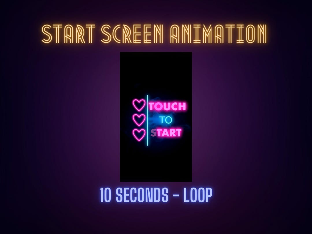 Start Scren Animation Mirror Booth, Neon Start Screen for Mirror Booth ...