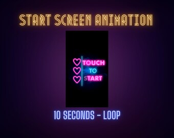 Touch Screen to Start Mirror Booth Animation- Neon Glow Party - Etsy