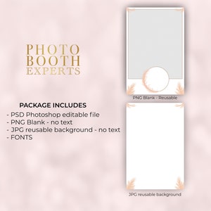 4x6 Boho Weeding Photo Booth Template, 4x6 Pampas Grass Photo Booth ...