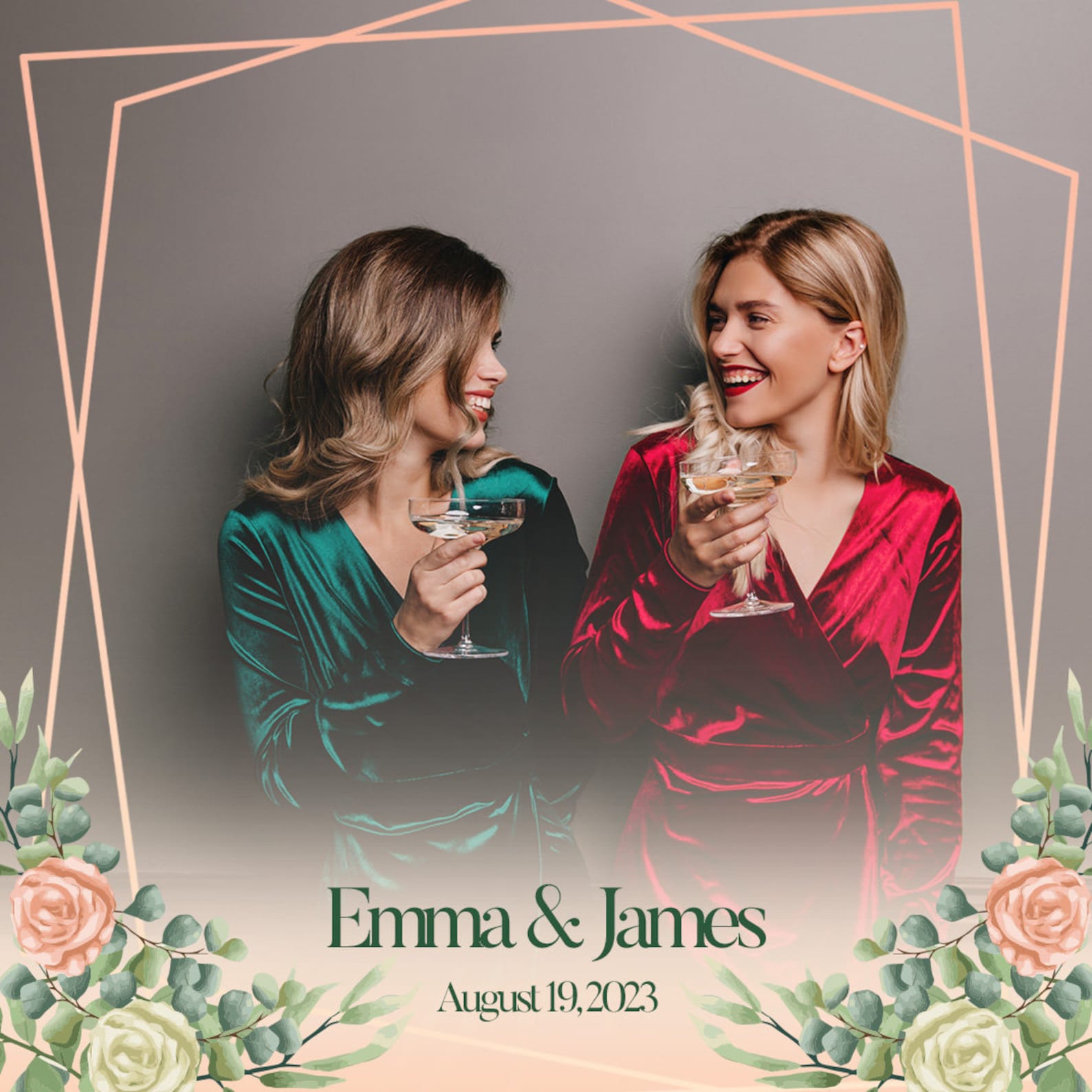 360 Photo Booth Wedding Overlay Floral 360 Photobooth Overlay for ...