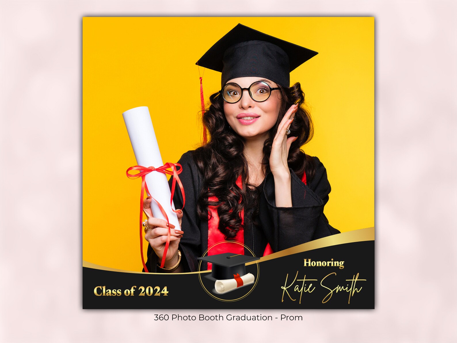 Graduation 360 Photo Booth Overlay, 360 Photo Booth Template Graduation ...