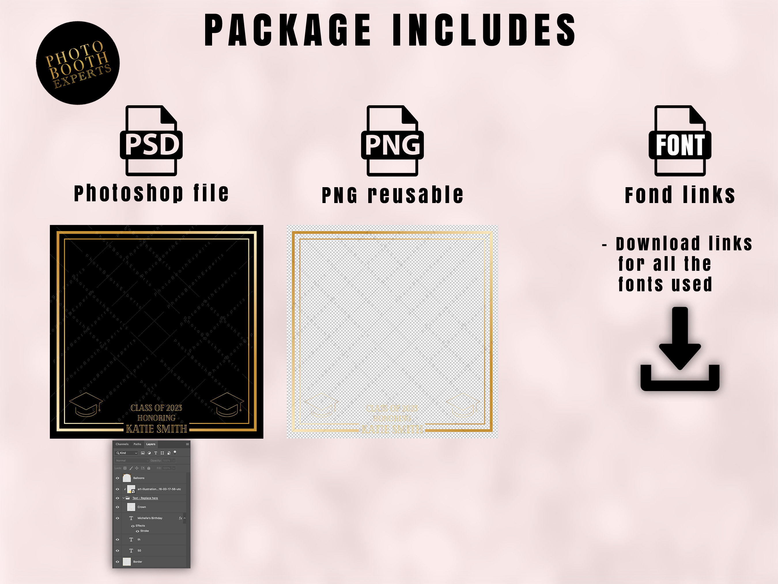 Graduation Overlay for 360 Photo Booth Spinner Graduation 360 Overlay ...