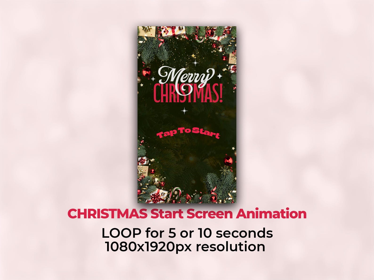 Christmas Tap to Start Animation Mirror Booth - Winter Holidays Start ...