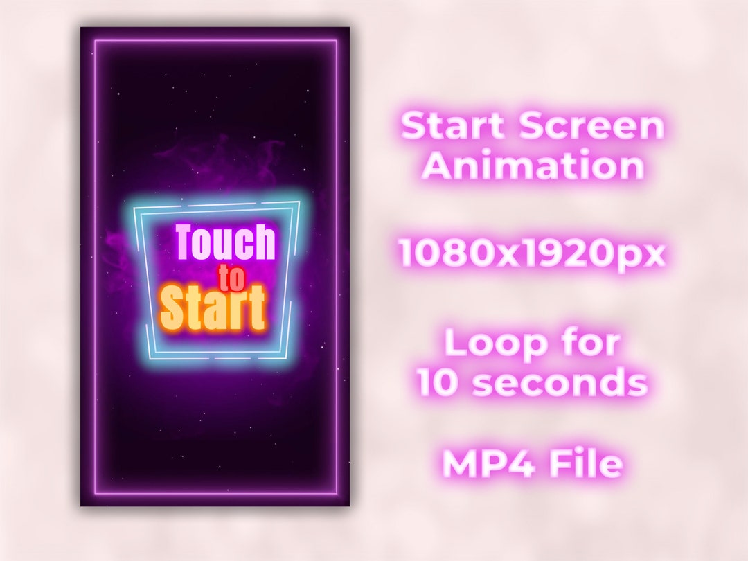 Start Screen Animation Mirror Booth - 1080x1920px Touch to Start ...