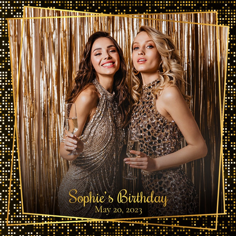 360 Photo Booth Overlay for Wedding Golden Frame 360 Spinner - Etsy