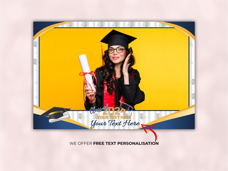 4x6 Prom Photo Booth Overlay, 4x6 Landscape Graduation Party Photobooth ...