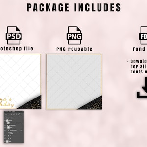 Modern 360 Photo Booth Overlay - Black and Gold 360 Photo Booth ...