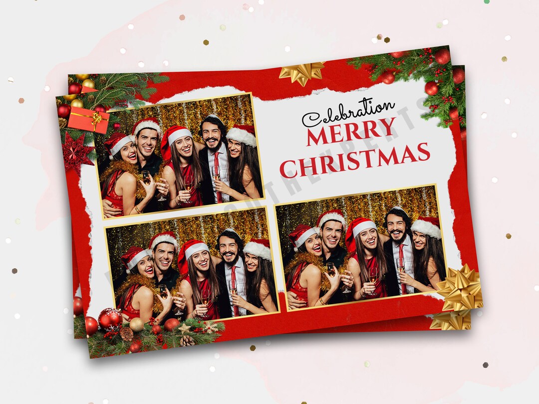 Christmas Photo Booth Template, Photo Booth Christmas Design, Photo ...