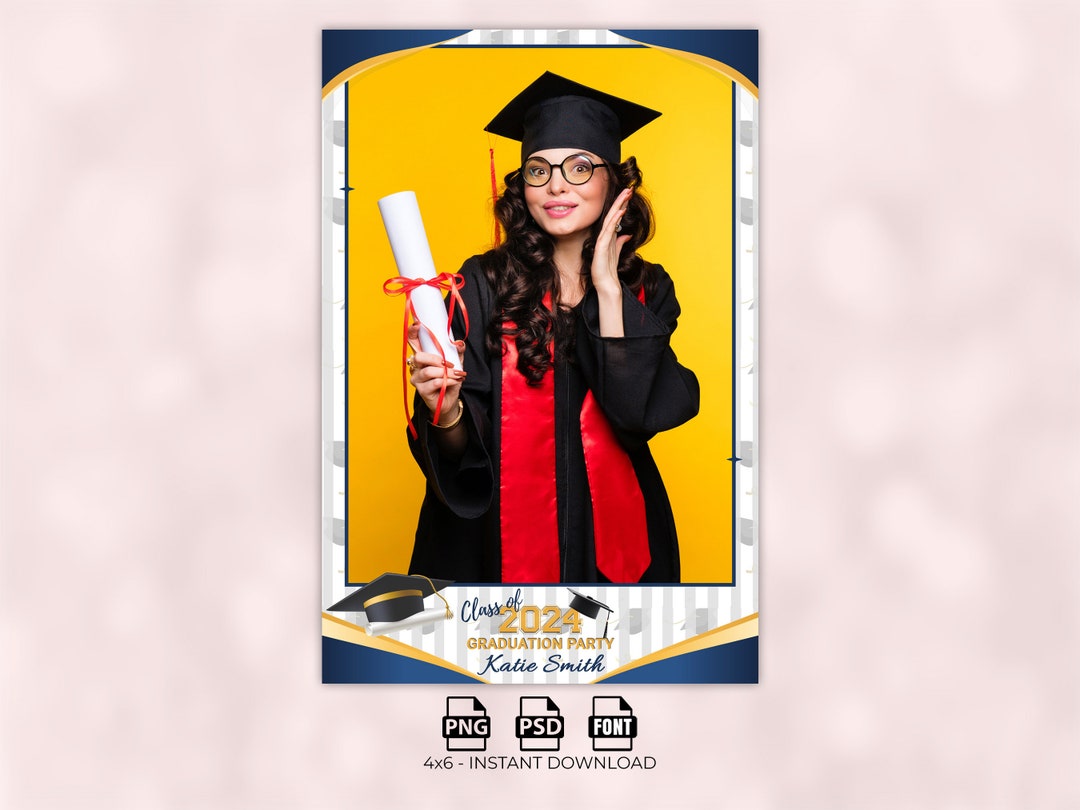 4x6 Graduation Photo Booth Template, 4x6 Mirror Booth Graduation Prom ...