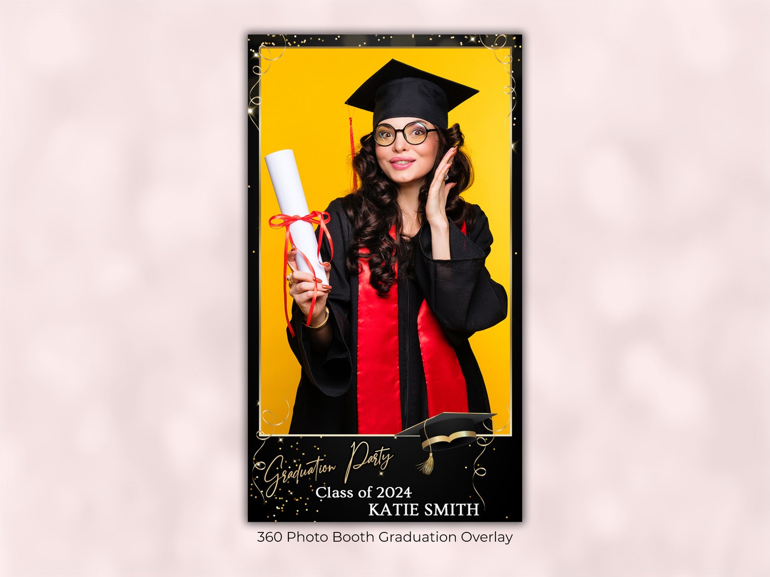 Graduation 360 Photo Booth Overlay, 360 Video Booth Graduation Template ...