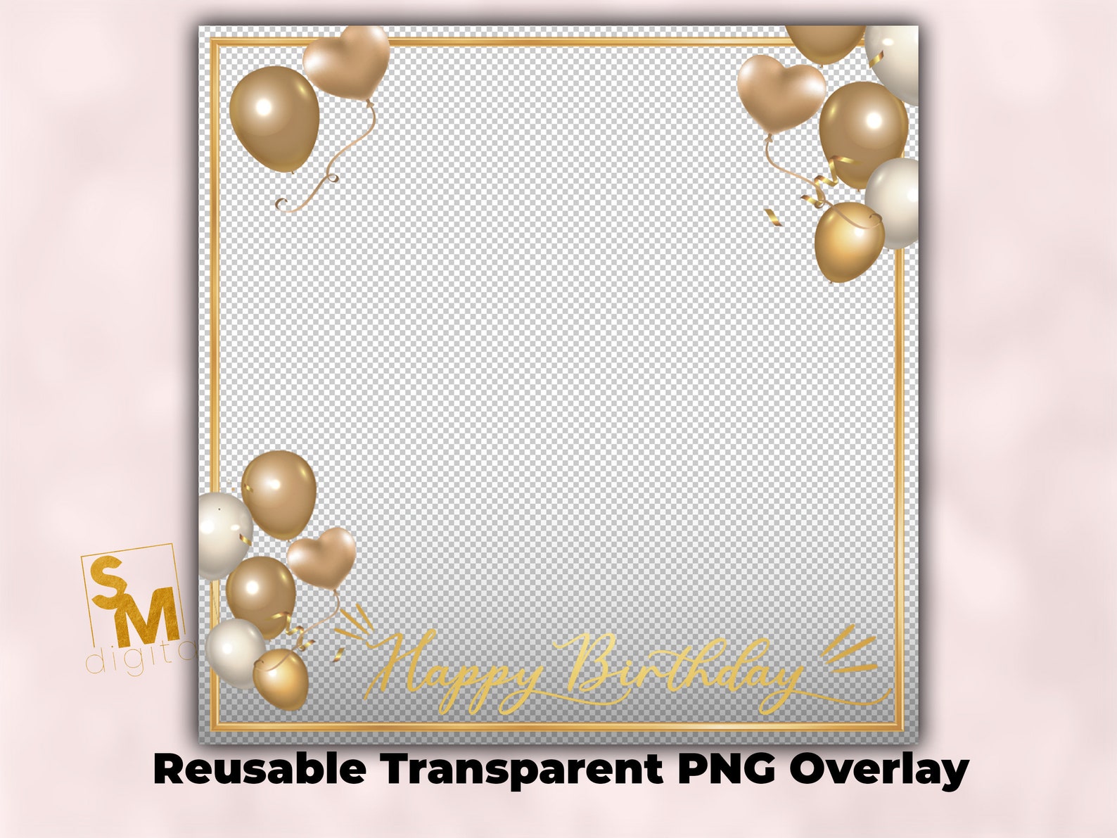 Birthday 360 Photo Booth Overlay 360 Photo Booth Template for Birthday ...