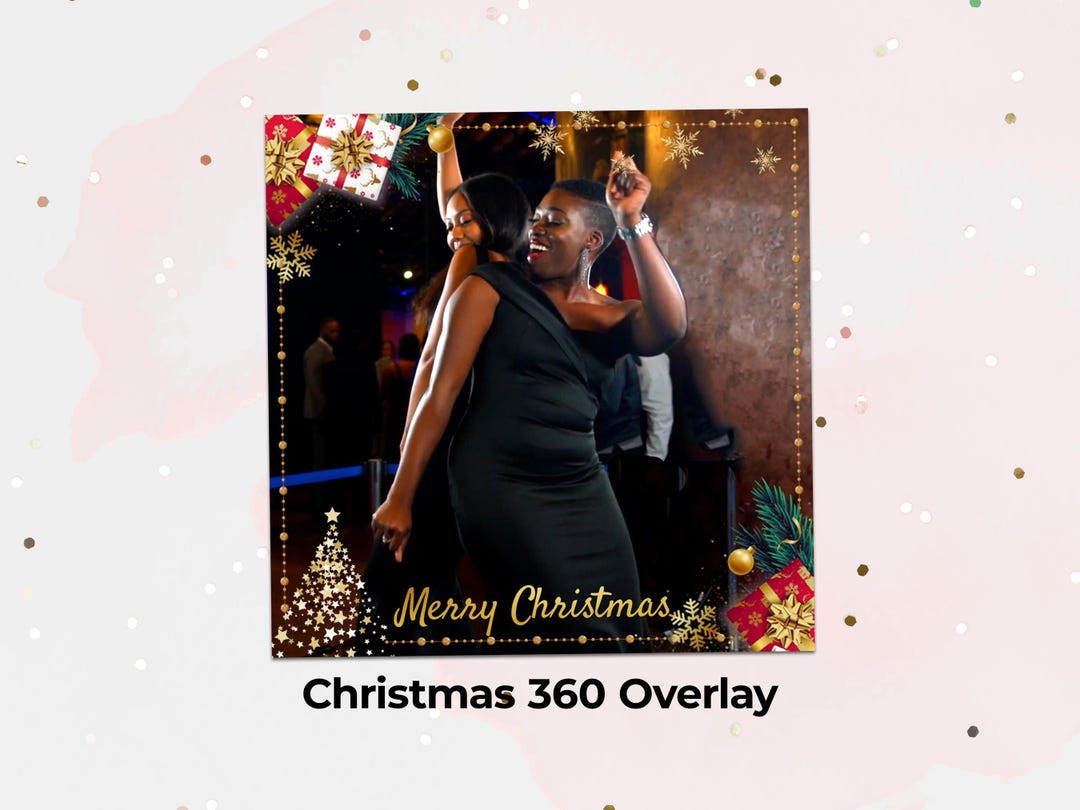 Christmas 360 Photo Booth Overlay - Holidays 360 Video Booth Template ...