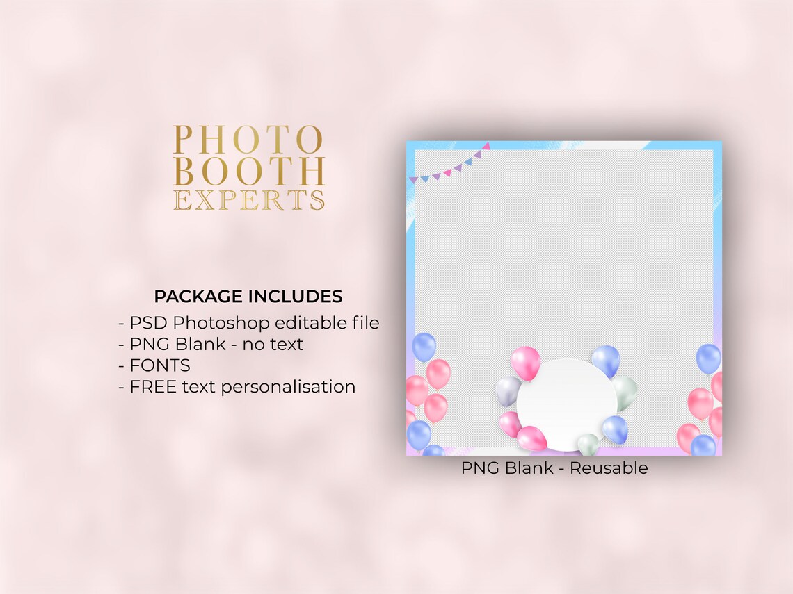Gender Reveal 360 Photo Booth Overlay, Boy or Girl 360 Video Booth ...