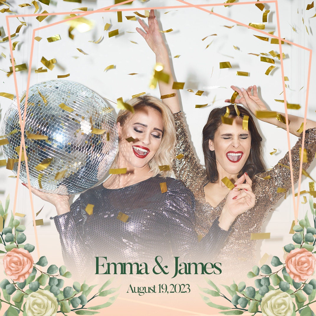 360 Photo Booth Wedding Overlay Floral 360 Photobooth - Etsy