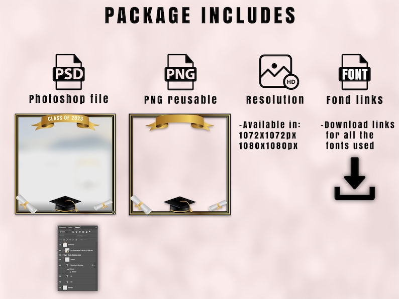 Graduation 360 Photo Booth Overlay 360 Spinner Prom Graduation Template ...