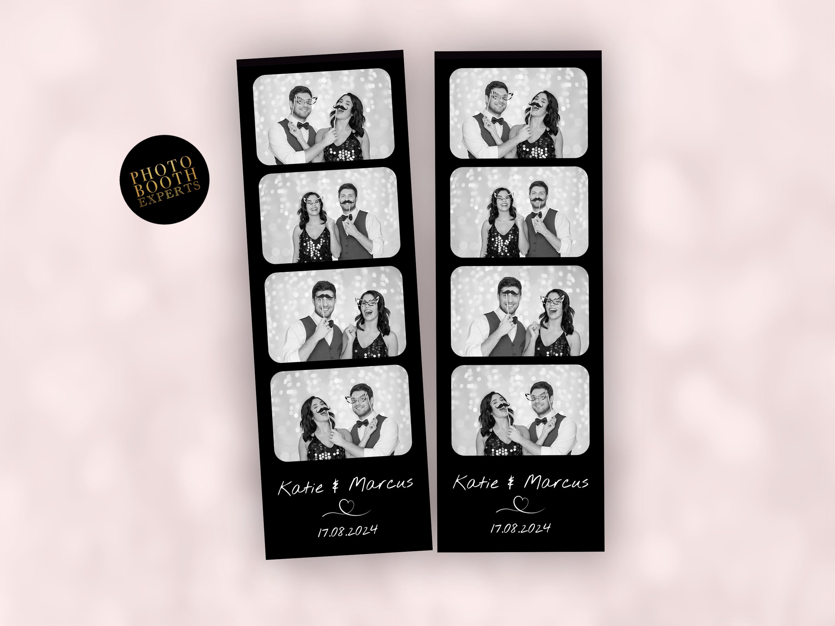 2x6 Photo Booth Template, 2x6 Photo Strips Design, 2x6 Wedding Photobooth Frame, 2x6 Minimalist ...