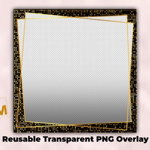 360 Photo Booth Overlay for Wedding - Golden Frame 360 Spinner Booth ...