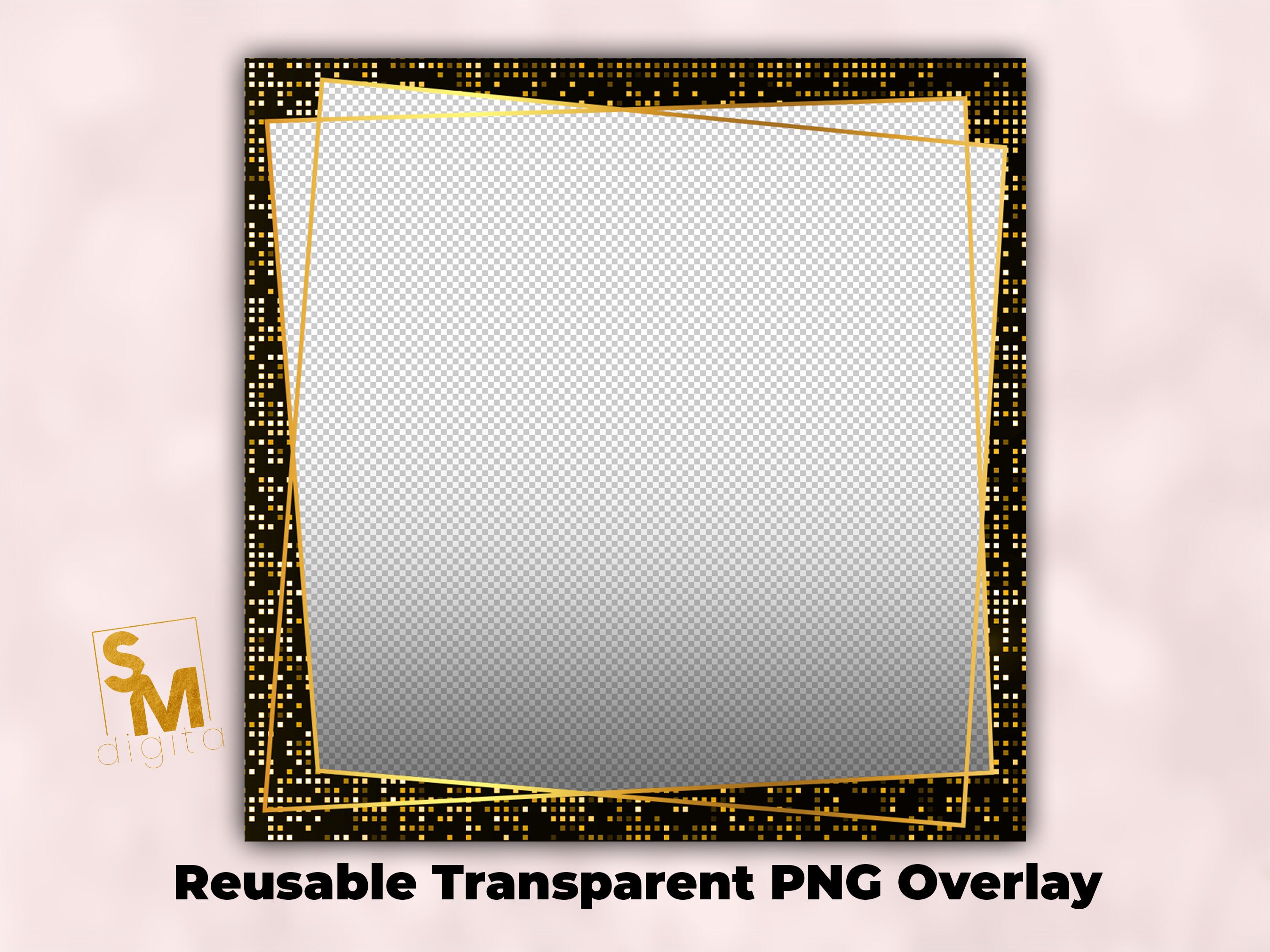 360 Photo Booth Overlay for Wedding Golden Frame 360 Spinner - Etsy